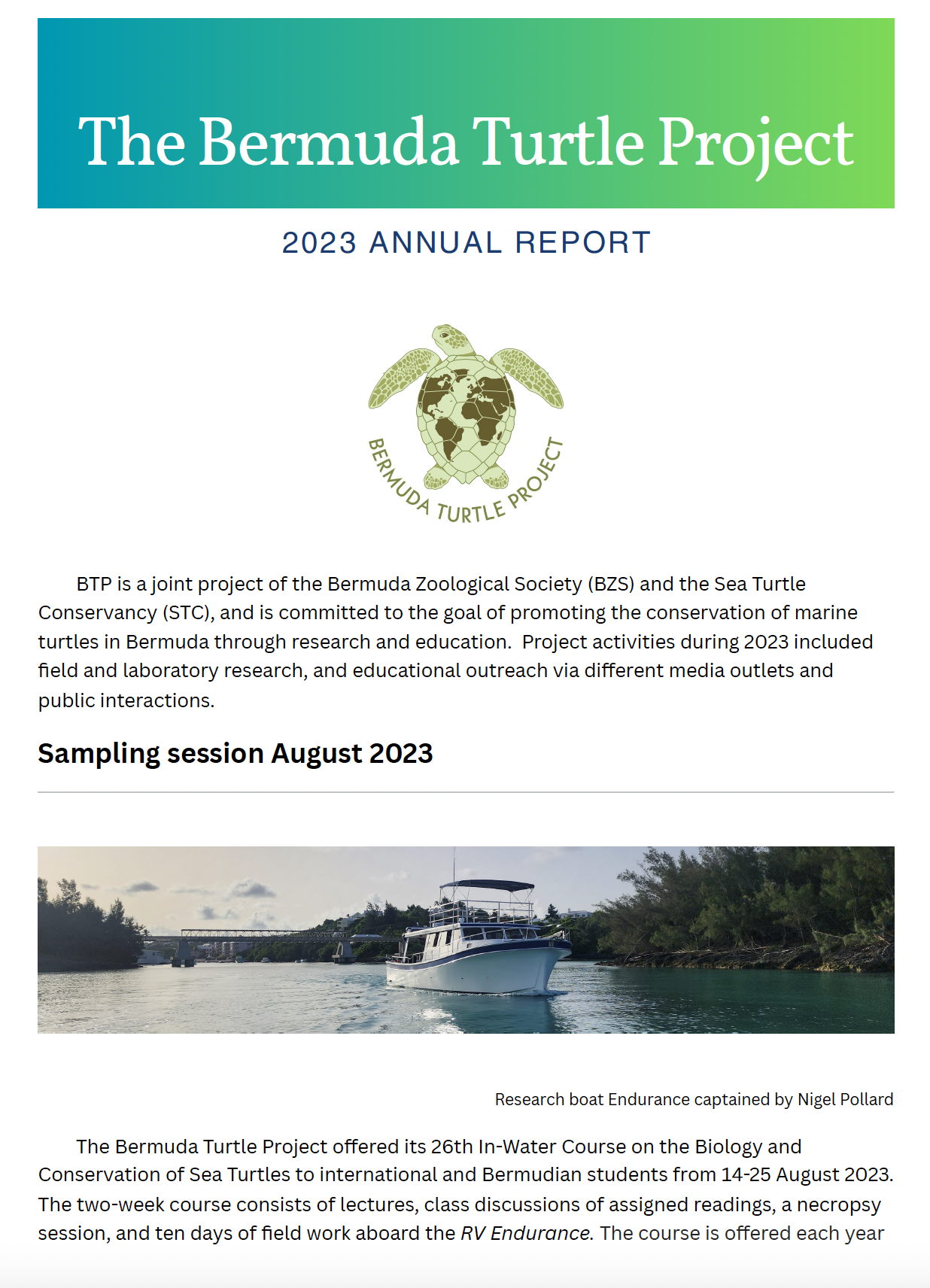 Annual Reports – Bermuda Turtle Project